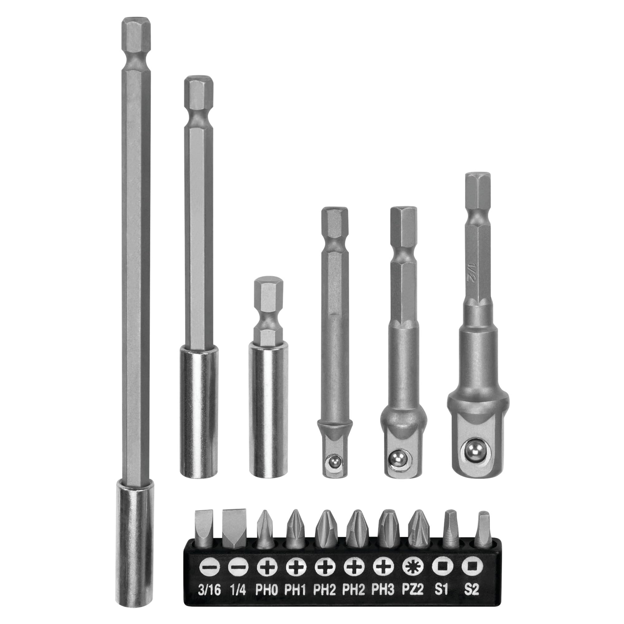 Amazon.com: Performance Tool 1523 16pc Drill Adapter & Bit Set ...