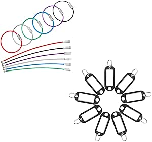 Amazon.com: Uniclife 12 PCS 4 Inch Wire Keychain Cable in 6 Assorted ...