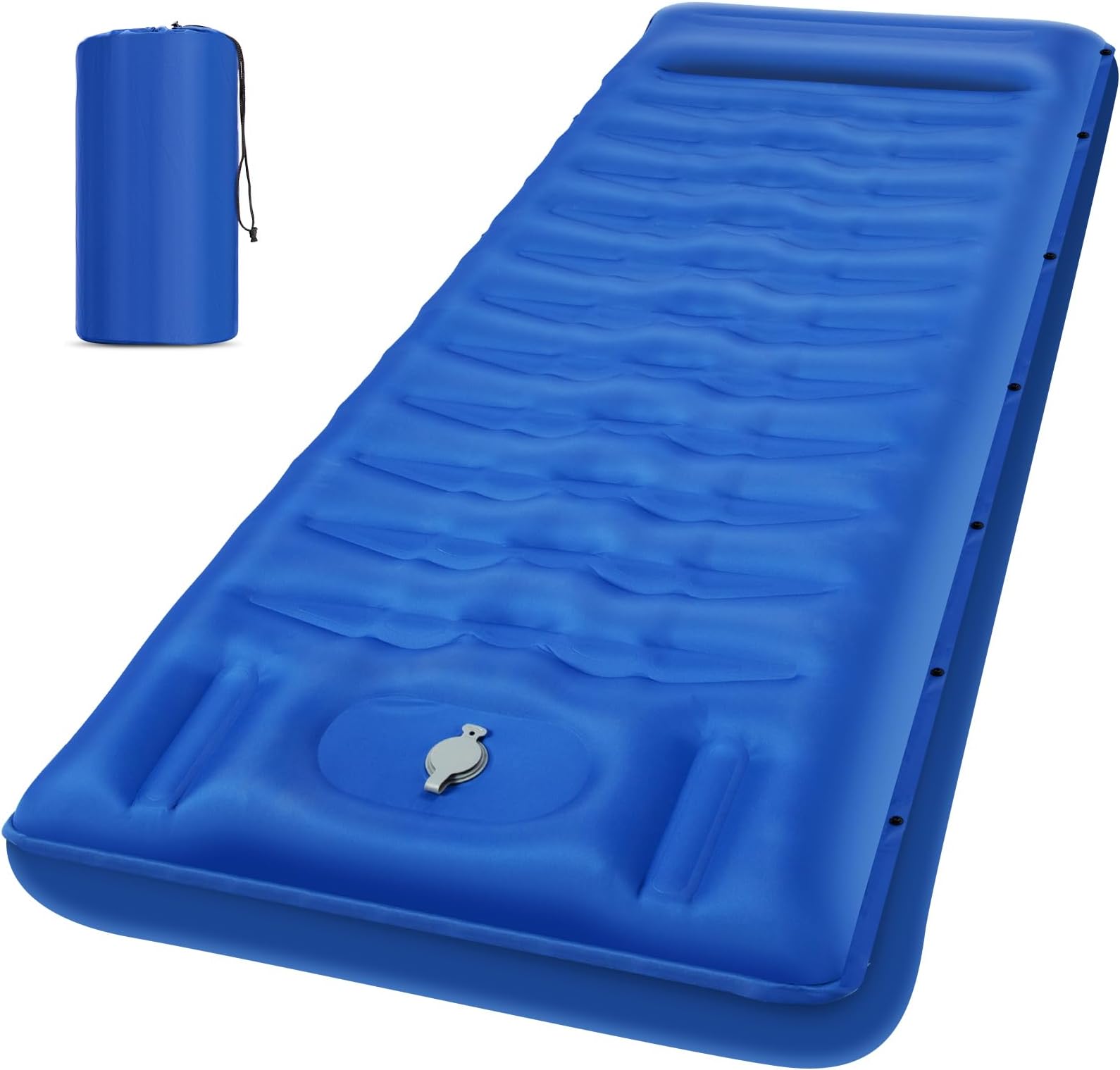 Amazon.com: HIWENA Air Mattress with Soft Flocked top Single Air Bed ...