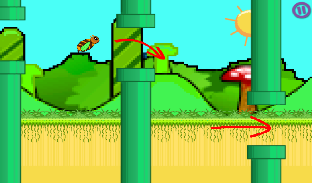 Pixel Bee Splashy Tunnel Fly:Amazon.de:Appstore for Android