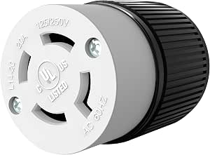 ENERLITES Industrial Grade 20A 125/250V Locking Cord Connector, NEMA ...