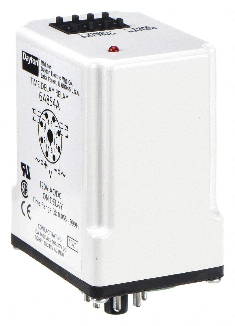 Amazon.com: Time Delay Relay, 120Vac/Dc, 10A, Dpdt, Led : Automotive