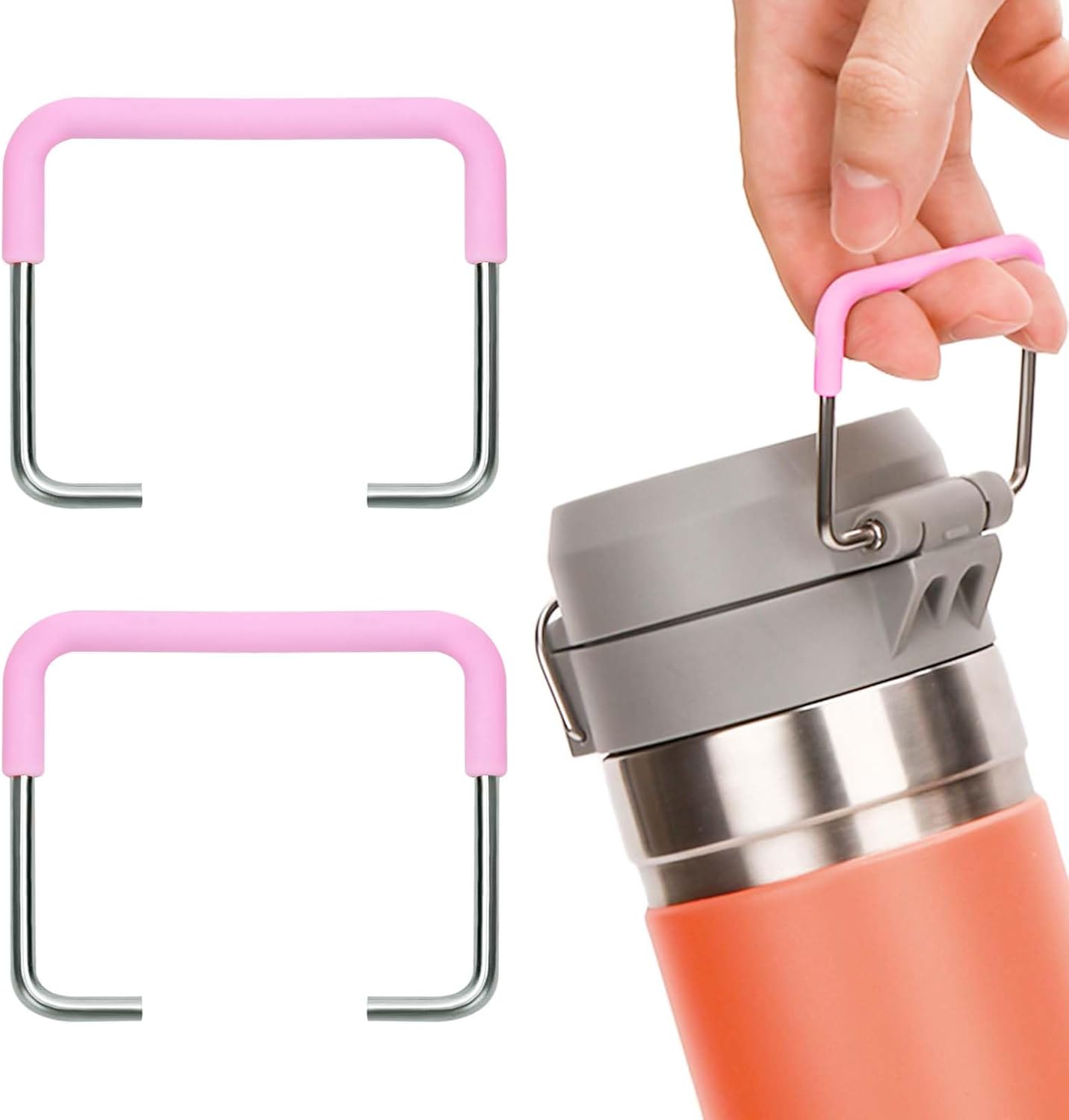 Amazon.com: PEUTIER 2pcs Handles for Stanley Quick Flip GO 24oz 32oz ...