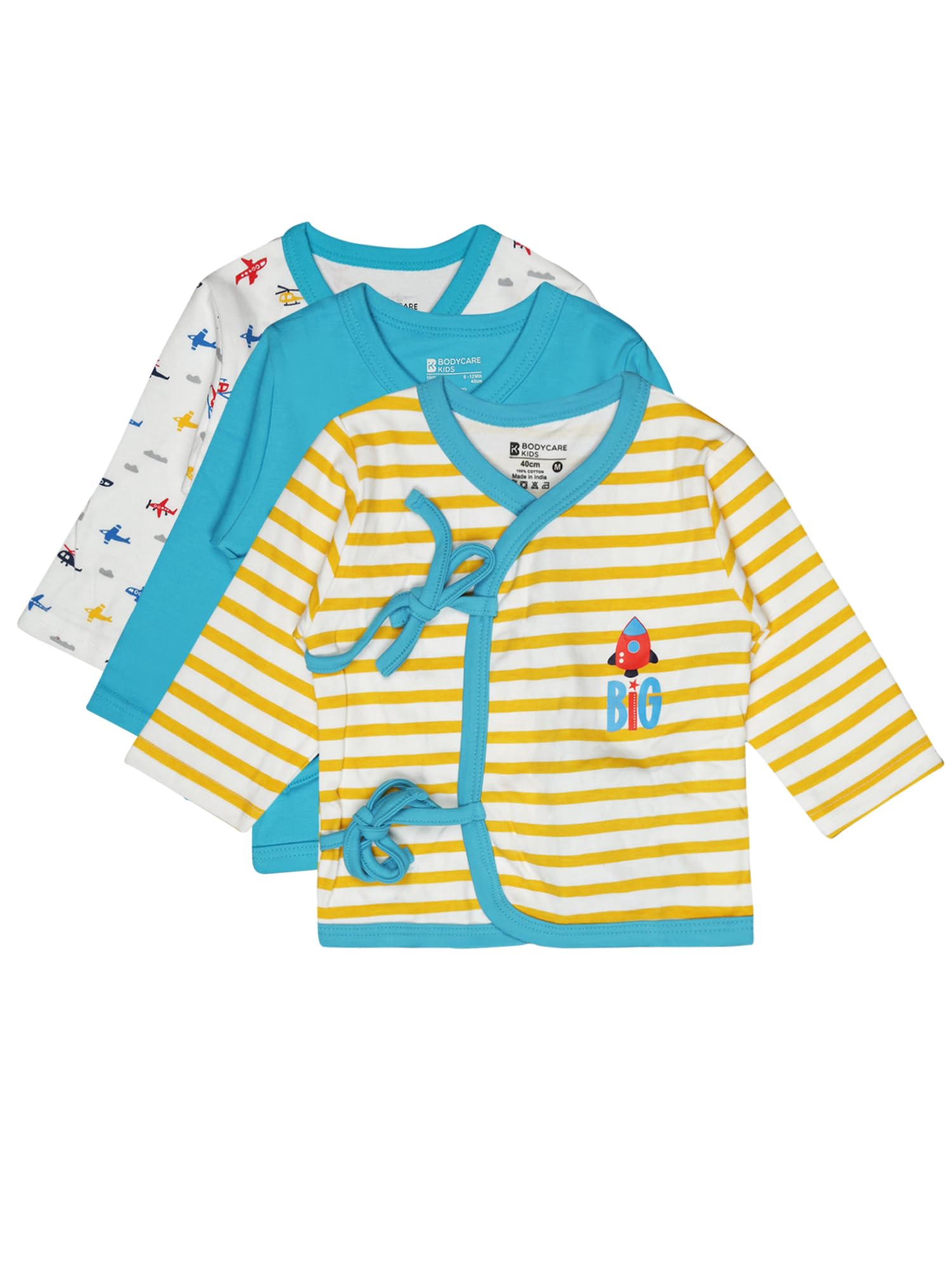 BODYCARE Baby Front Open Top Pack of 3 - Assorted… : Amazon.in: Baby ...