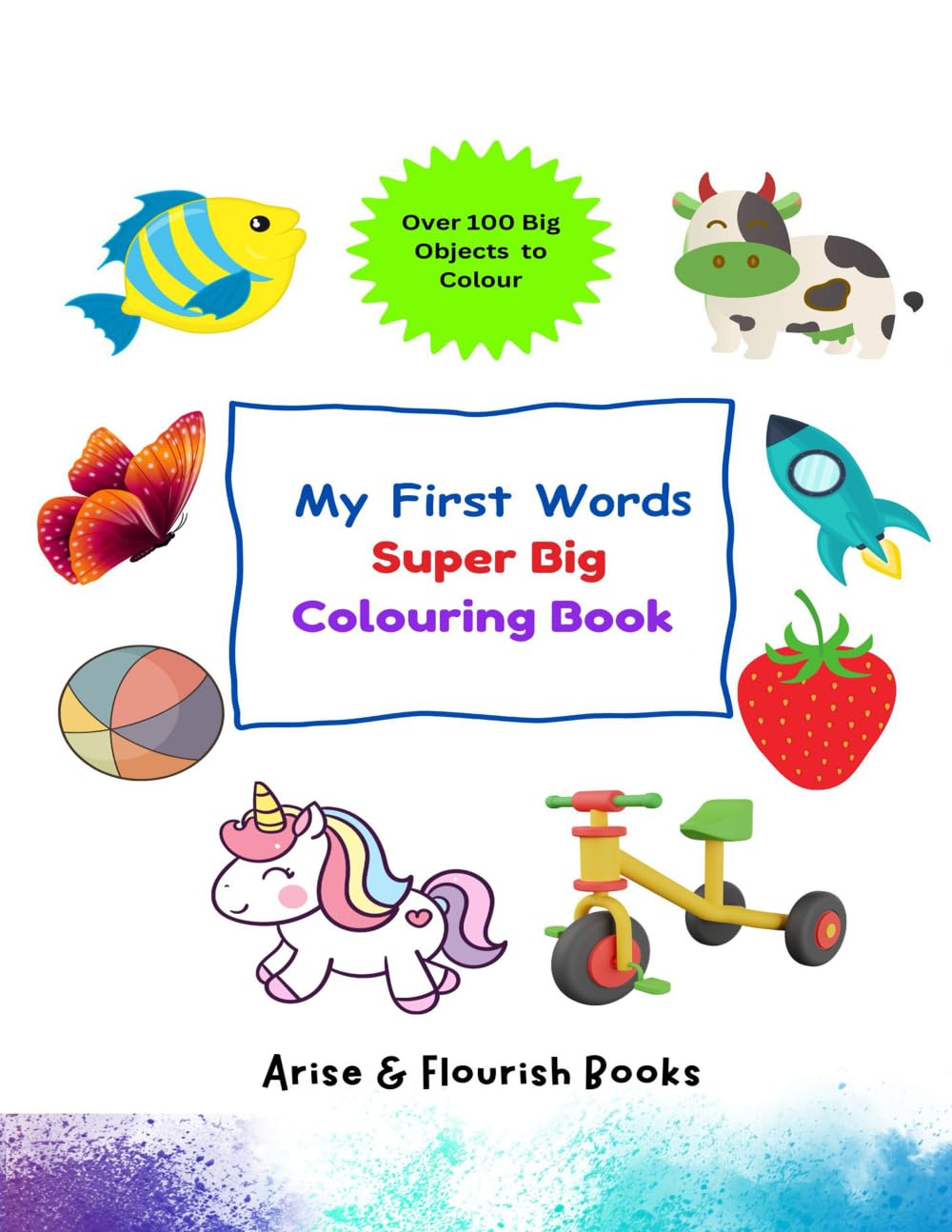 My First Word Super Big Colouring Books For Toddlers: Over 100 Everyday ...
