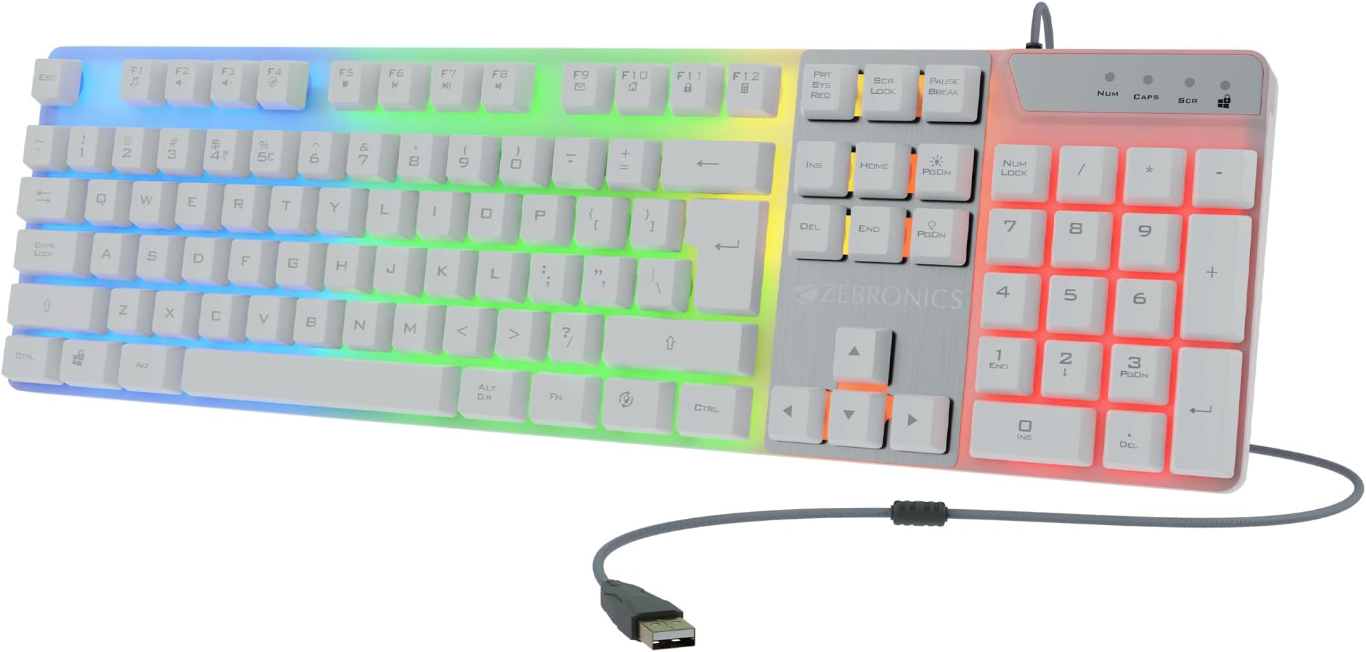 Amazon.in: Buy ZEBRONICS Trion USB Gaming Keyboard & Mouse Gaming Combo ...