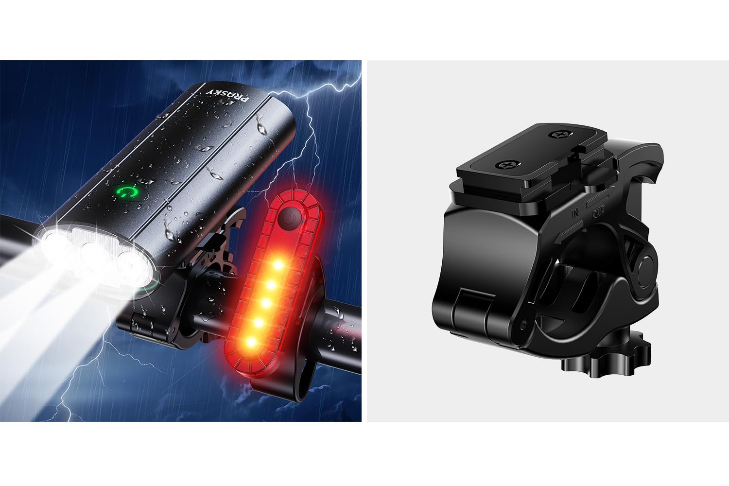 Amazon.com : Super Bright Bike Lights for Night Riding, USB ...