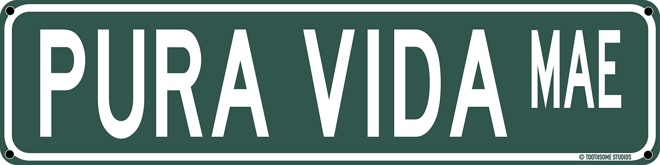 Amazon.com: Pura Vida Mae Costa Rica Theme Street Sign 16" x 4" Funny ...