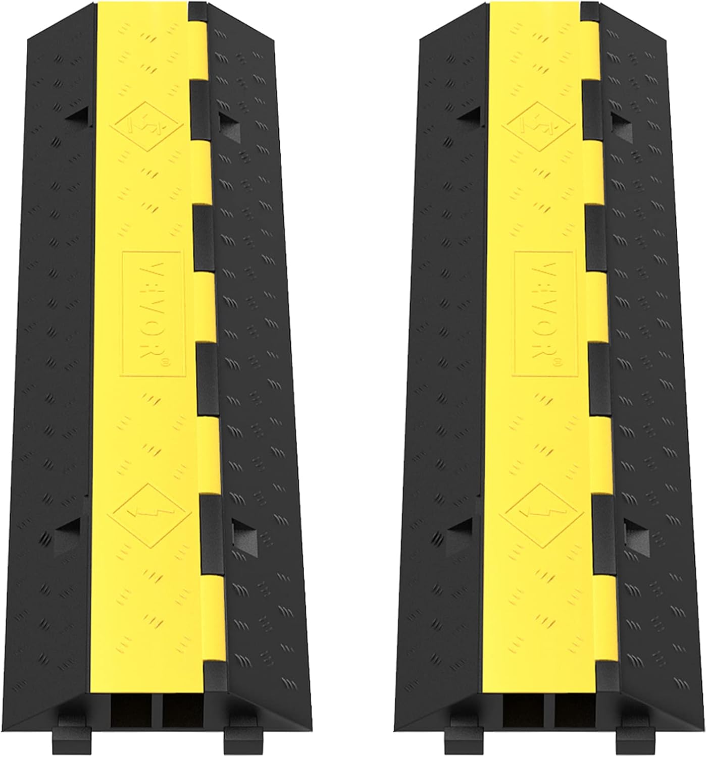 Amazon.com: VEVOR Cable Protector Ramp, 2 Packs 2 Channels Speed Bump ...