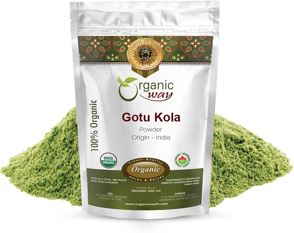 Amazon.com : Organic Way Gotu Kola Powder (Centella asiatica) - Kosher ...