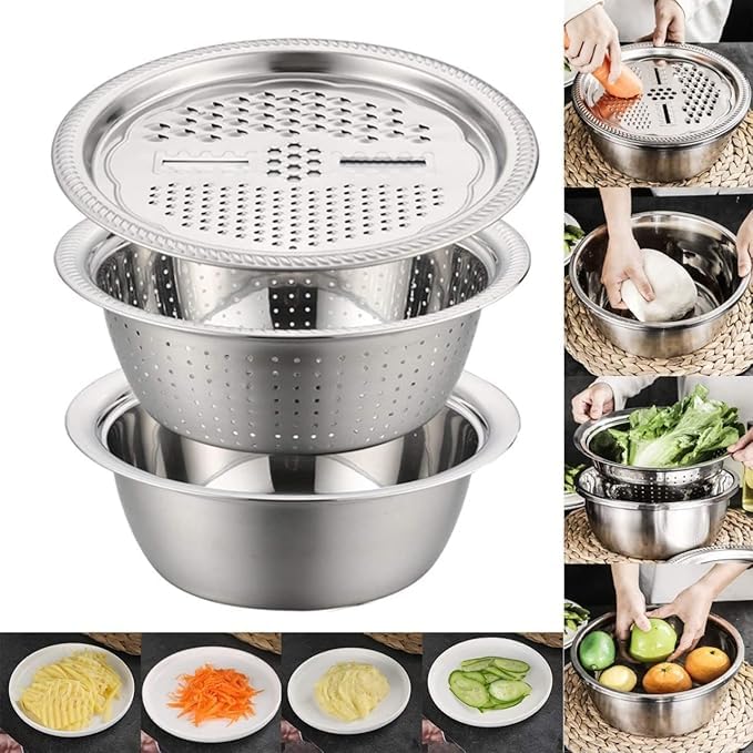 TURIK Multifunctional Chopper 3 in 1 Kitchen Multipurpose Stainless ...