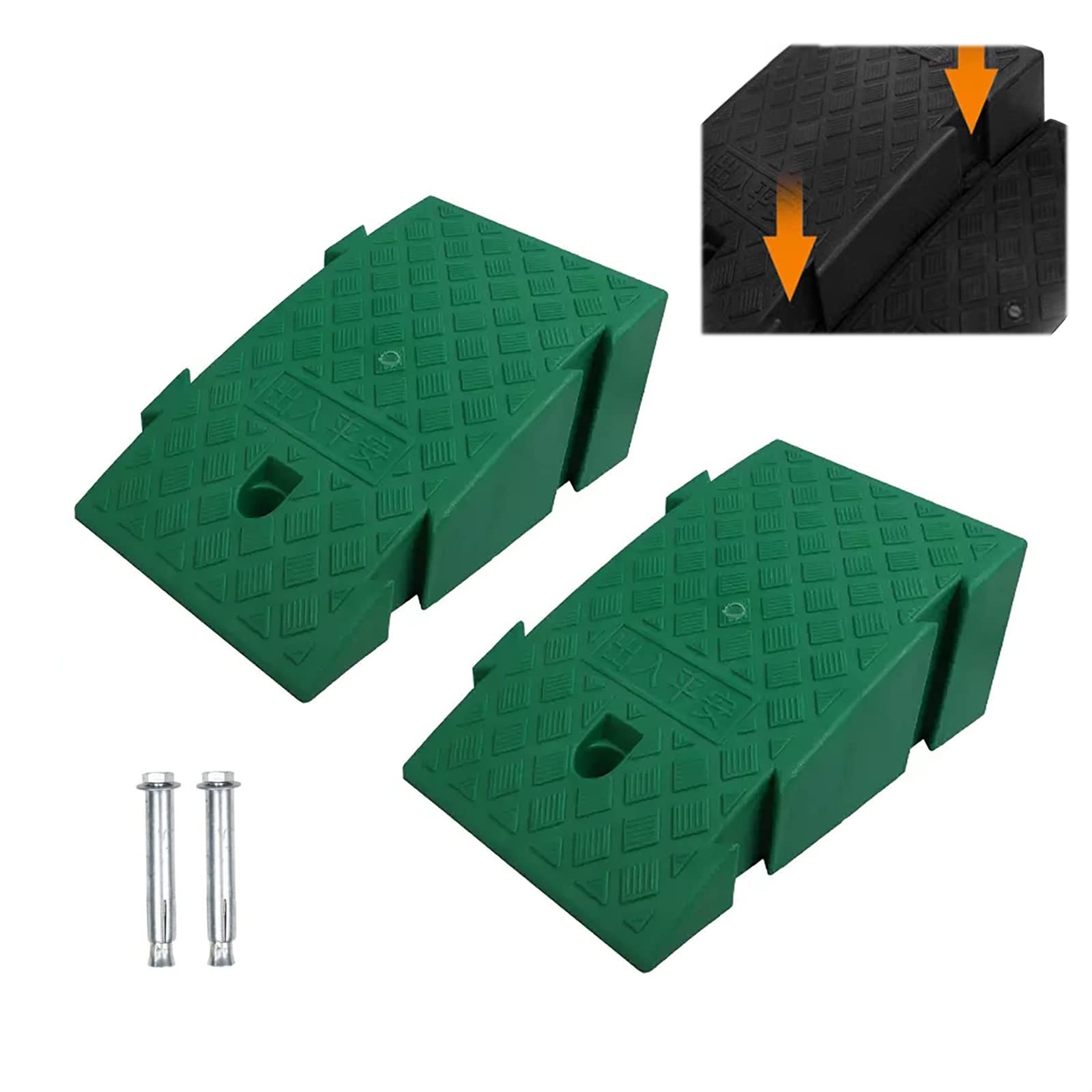 Buy KOKMAT 2PCS Curb Ramp 6.3"(H) Portable Lightweight Plastic Driveway ...
