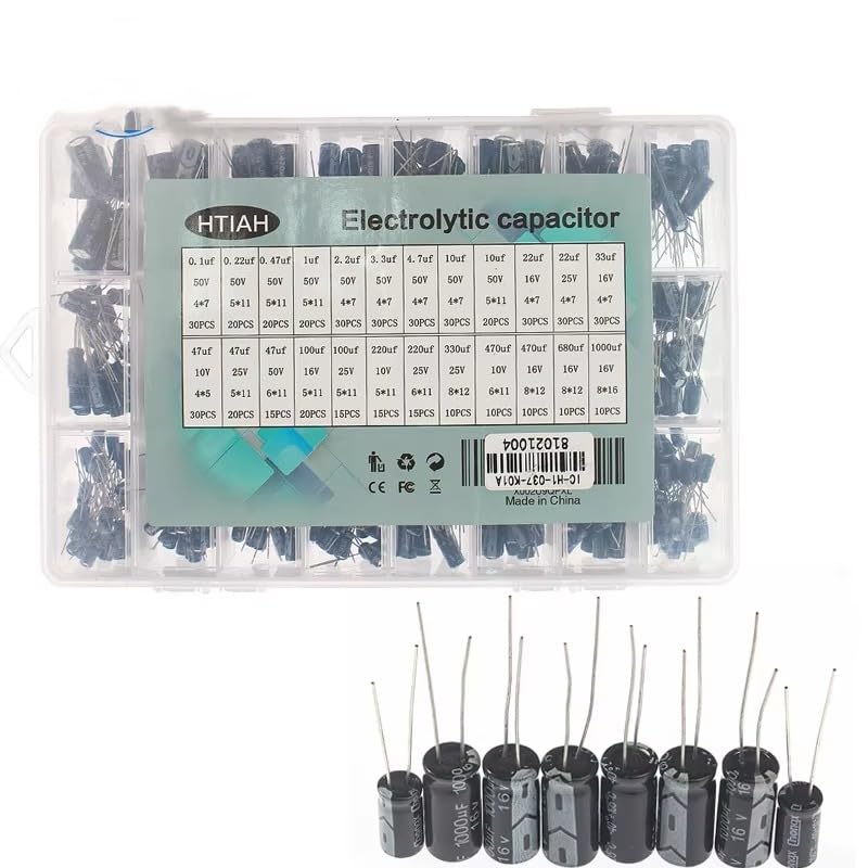 Snapklik.com : 500Pcs 24 Values Electrolytic Capacitor Assortment Kit 0 ...