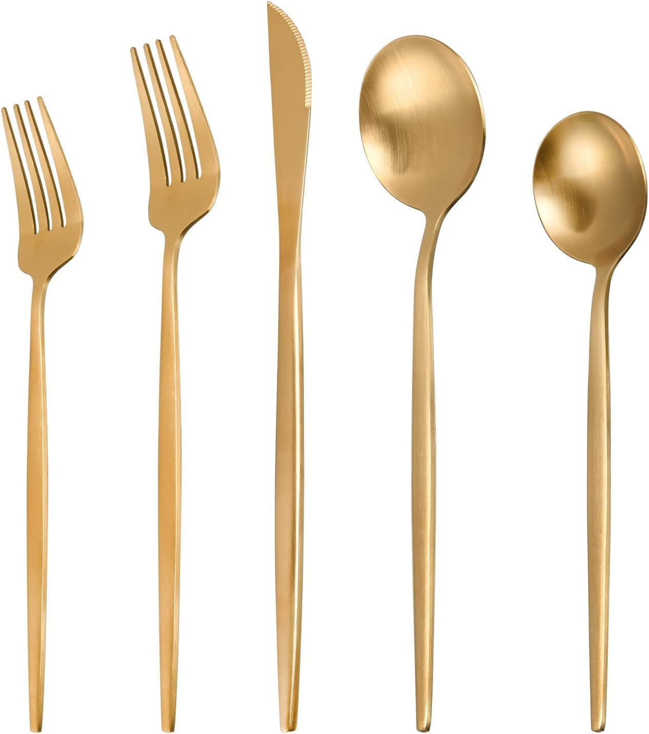 Amazon.com | Caslon Matte Silverware Set, 40-Piece Satin Finish ...