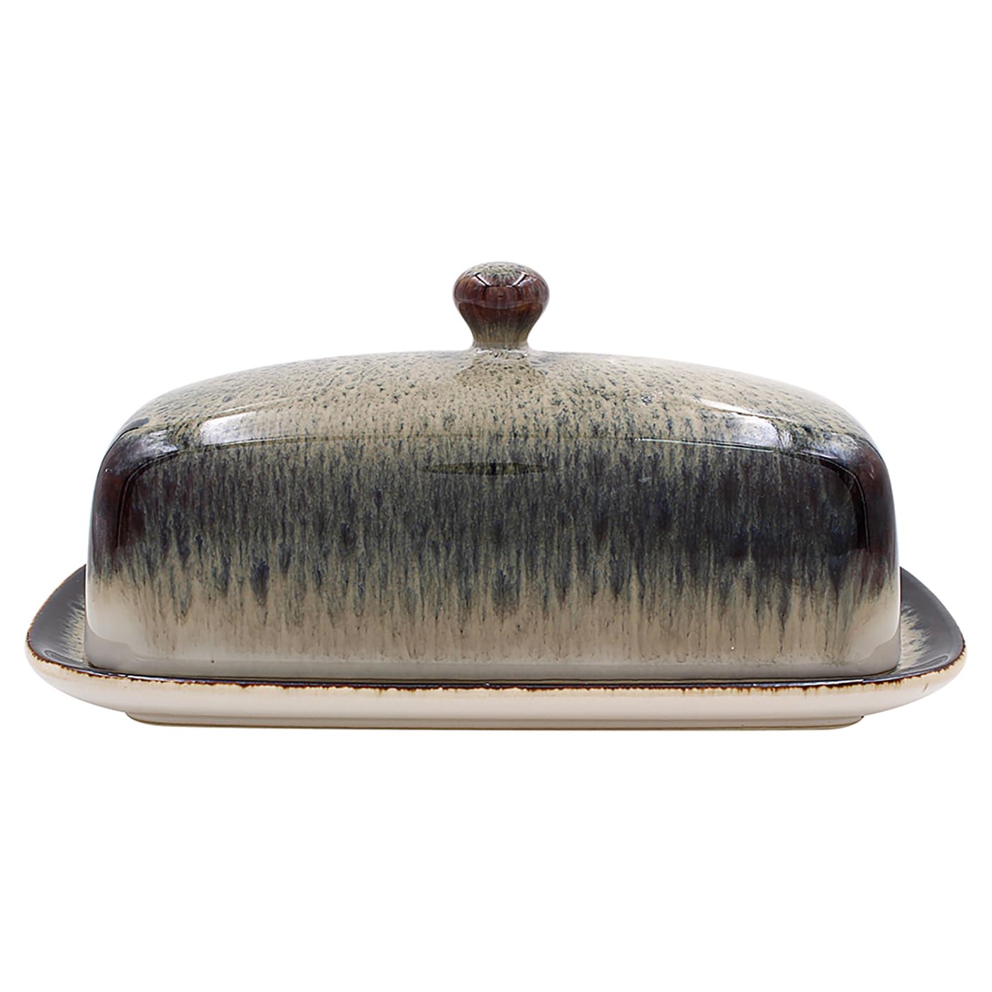 Lesser & Pavey Reactive Glaze Butter Dish with Lid for Kitchen & Home ...