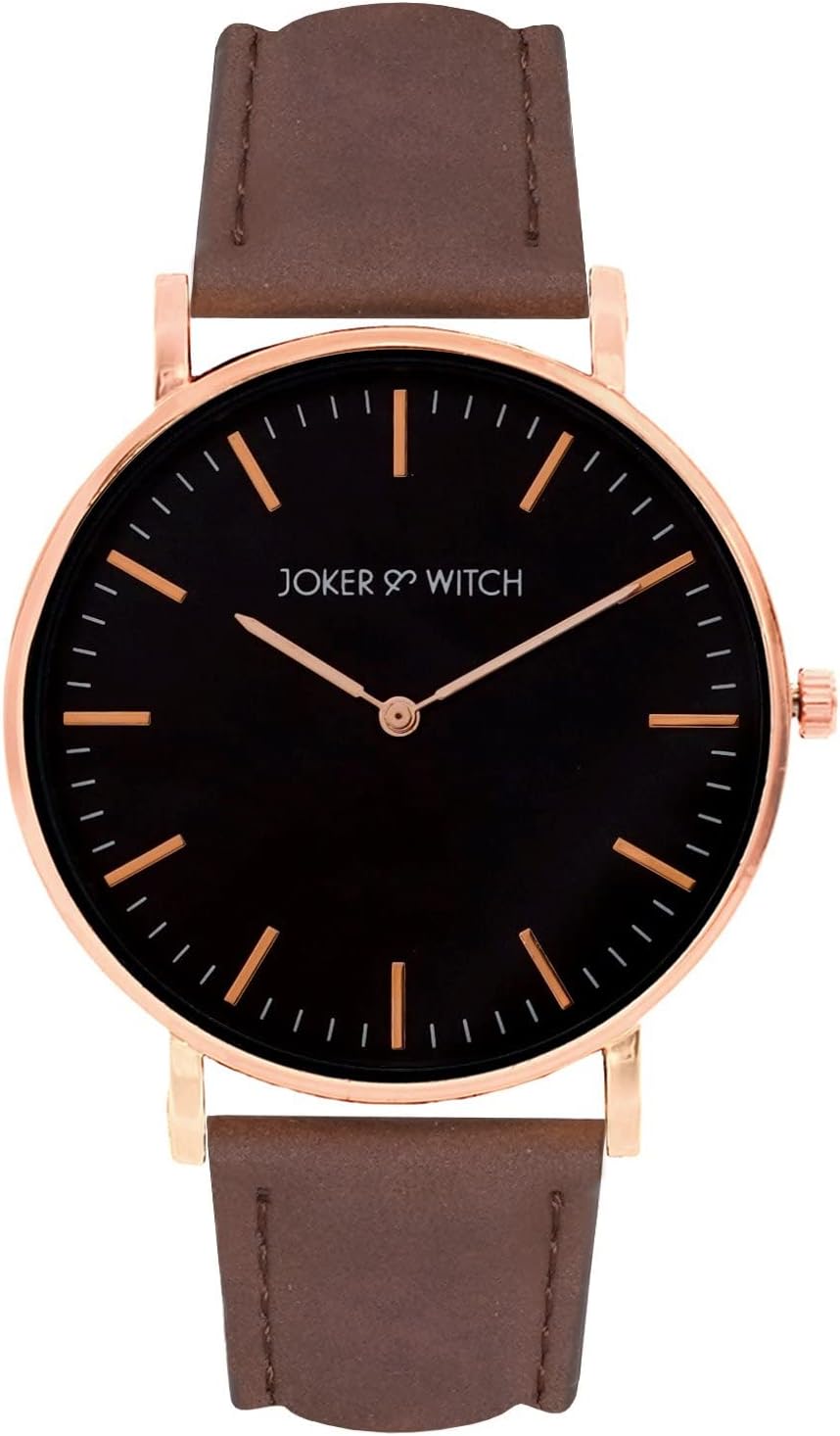Joker & Witch Leather Royce White Dial Brown Pu Analogue Watch For Men ...