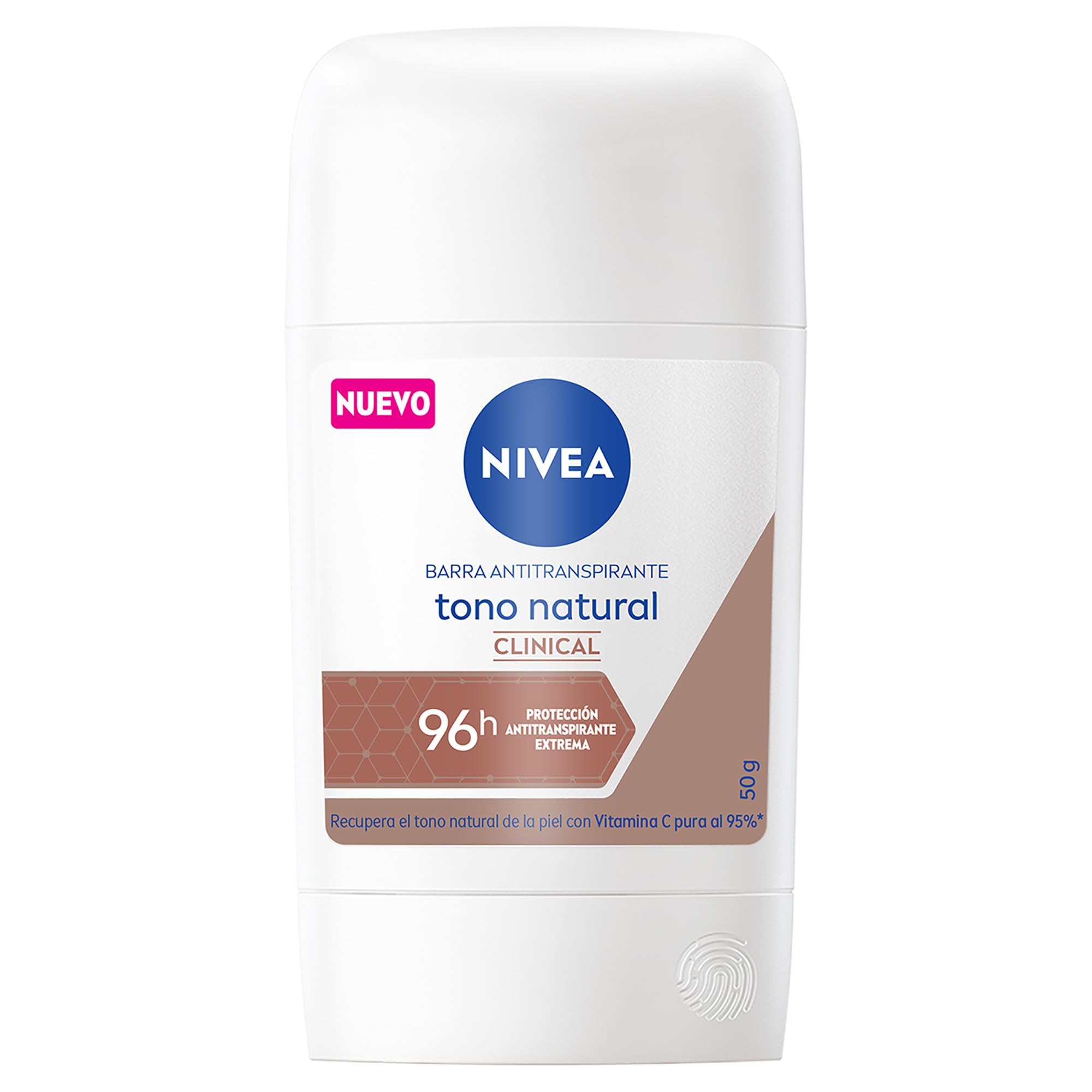 NIVEA Desodorante Aclarante Clinical Tono Natural (50 g), 96 horas de ...