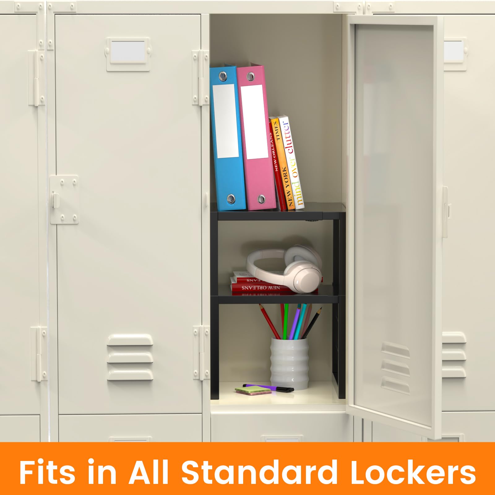Snapklik.com : Locker Organizer Shelf School, Adjustable Width And ...