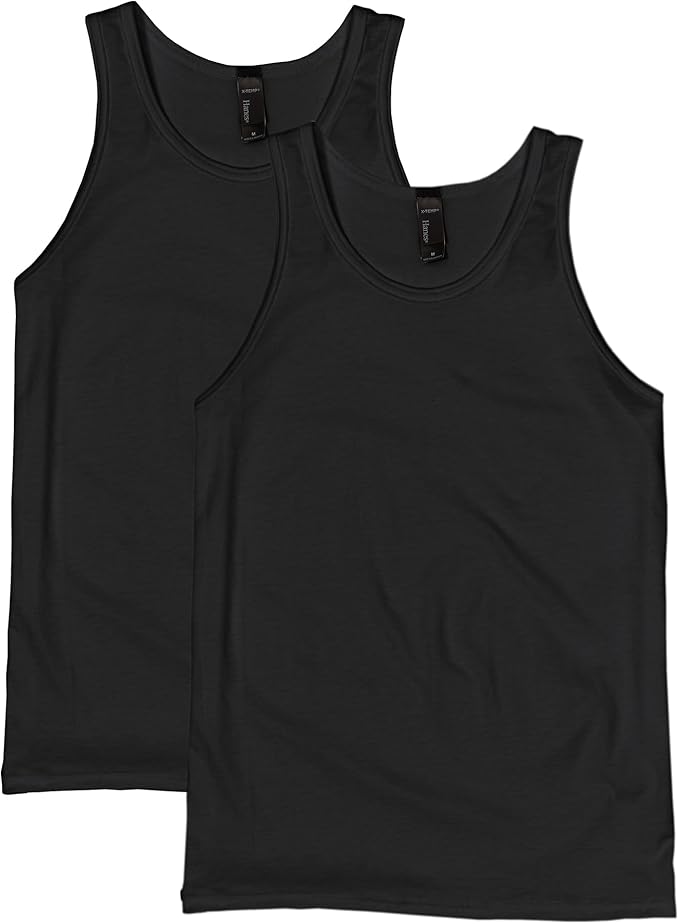 Hanes mens X-temp Tank Top 2 Pack Shirt, Black, Small US at Amazon Men ...