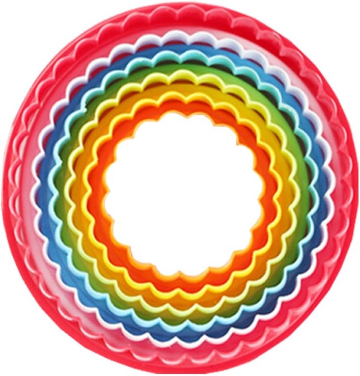 Amazon.com: Mydio Set of 6 Multi-size Round Cookie Cutter,Two-sided ...