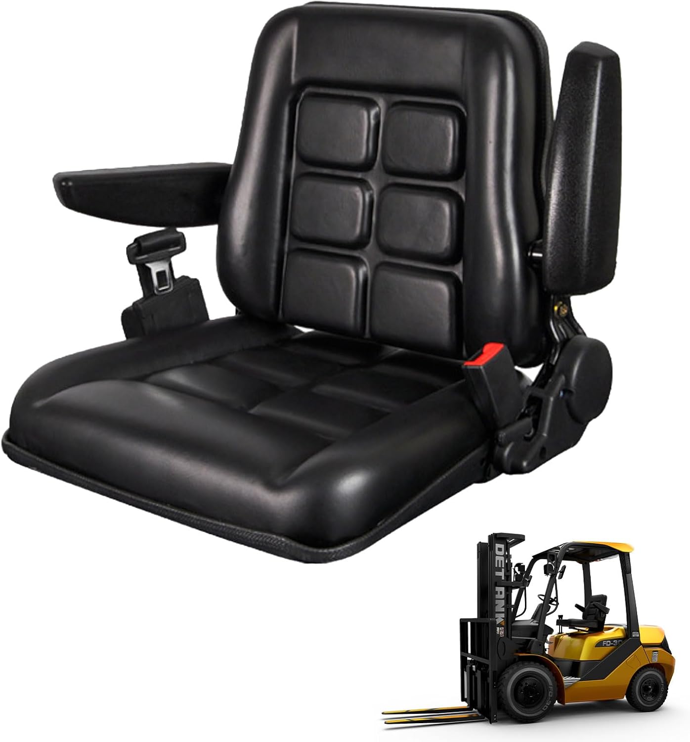 Amazon.com: Ling Liu Universal Forklift Seat With 180° Adjustable ...