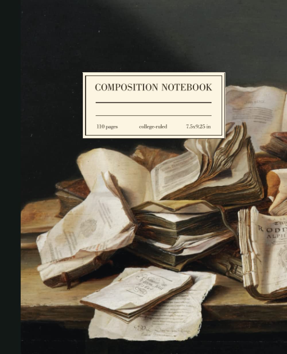 Composition Notebook College Ruled: Classical Painting Book Lover ...