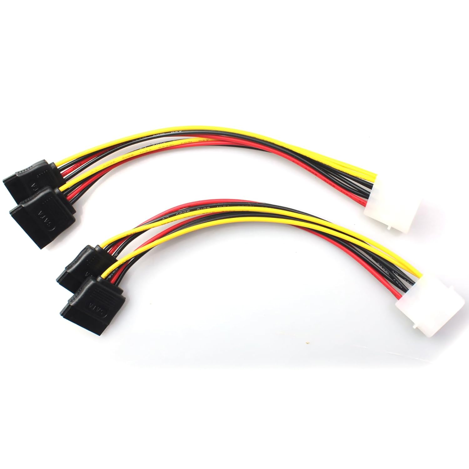 Amazon.com: FDXGYH 2 Pcs Power Splitter Adapter Cable 4 Pin Male IDE ...