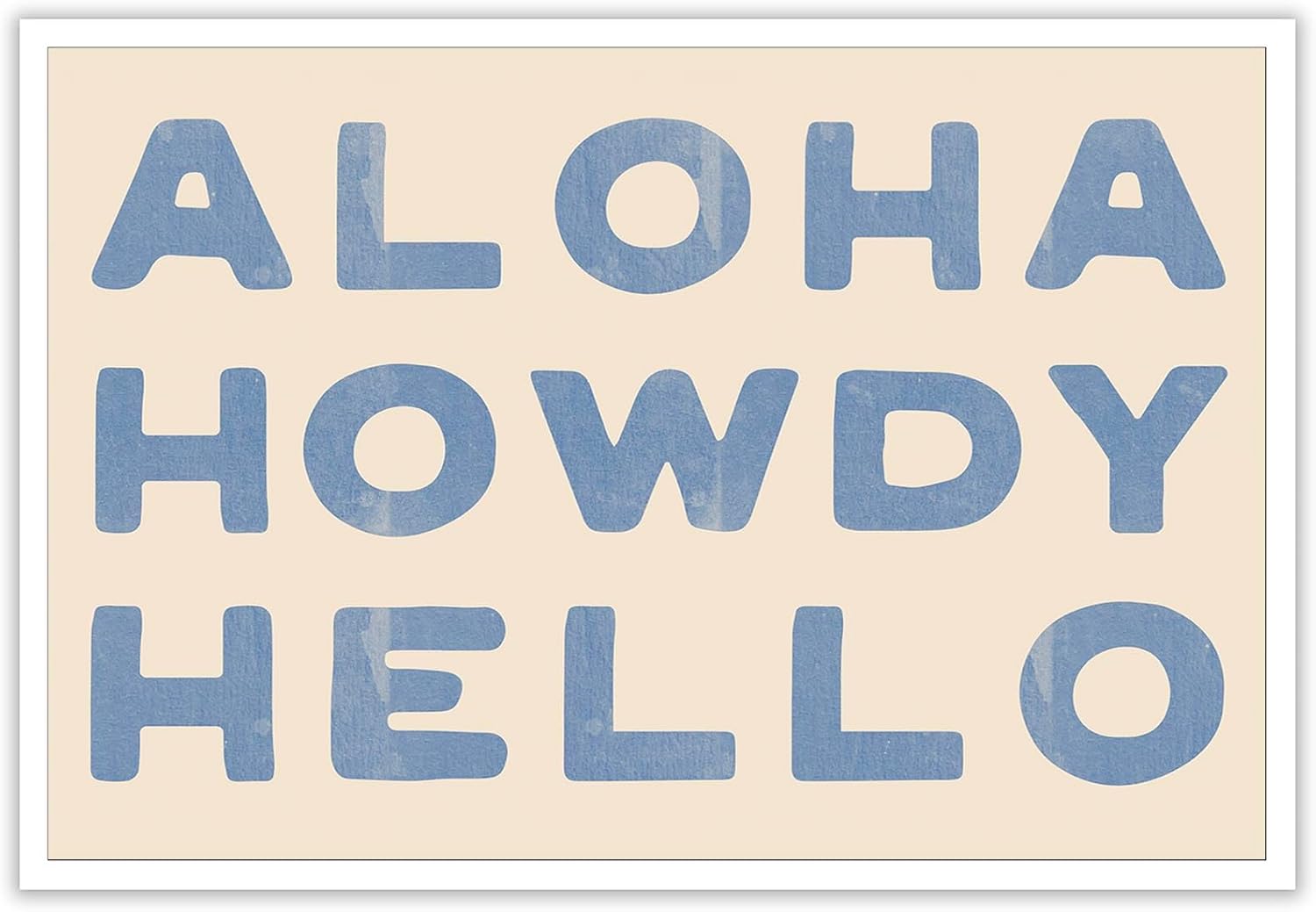 Amazon.com: HQPCNGZ Aloha Howdy Hello Posters Preppy Literature Canvas ...