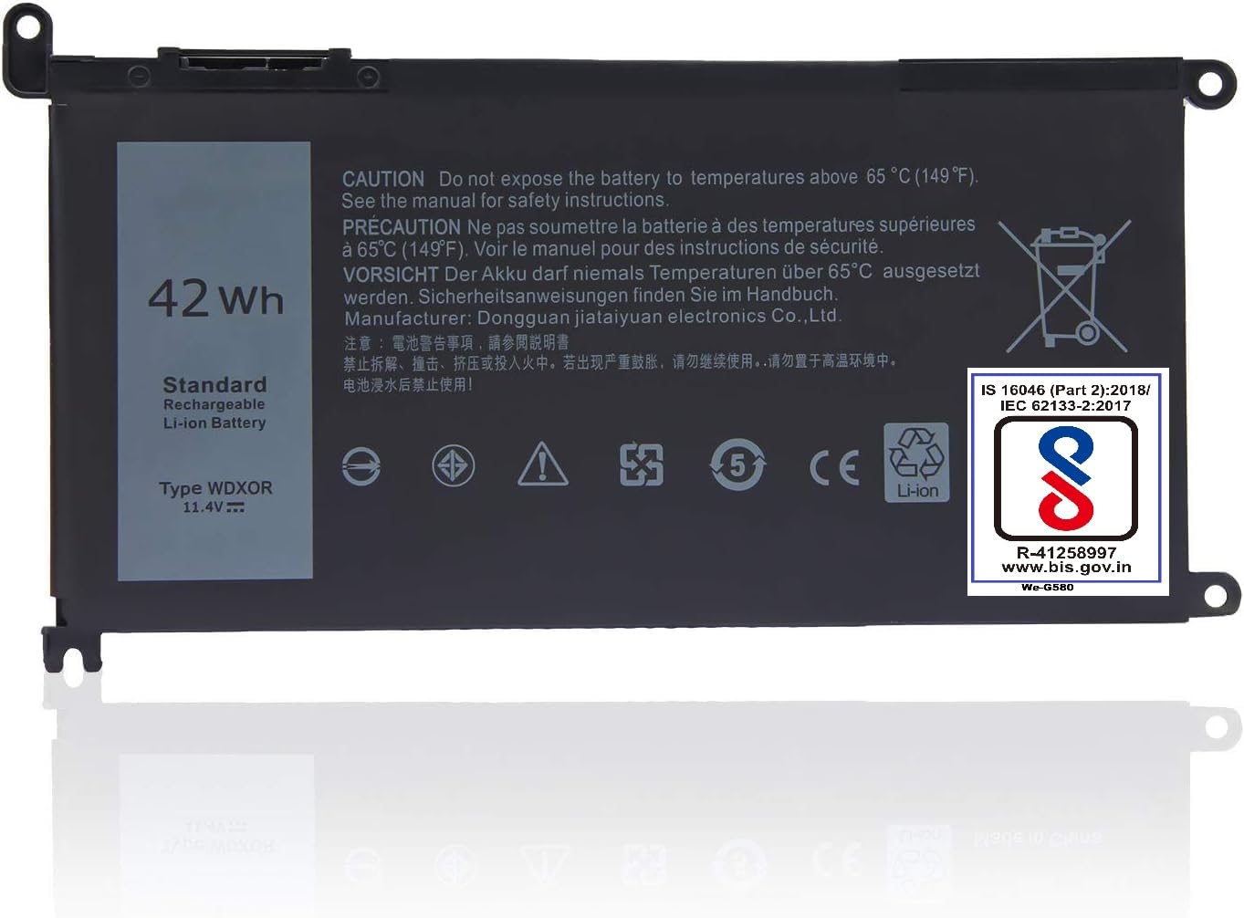 Wefly P69G P58F001 P58F Laptop Battery Compatible for Dell WDX0R ...