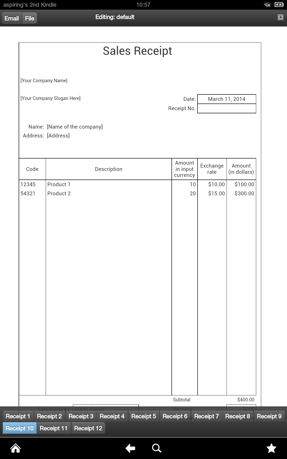 sales receipt pro - App on Amazon Appstore