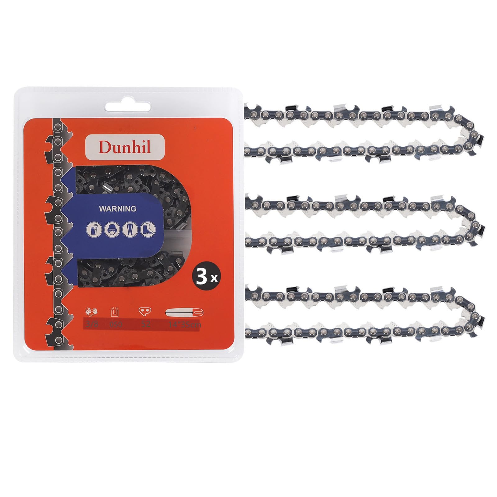 Snapklik.com : Dunhil 3-Pack 14 Inch Chainsaw Chains 3/8" LP Pitch 050 ...