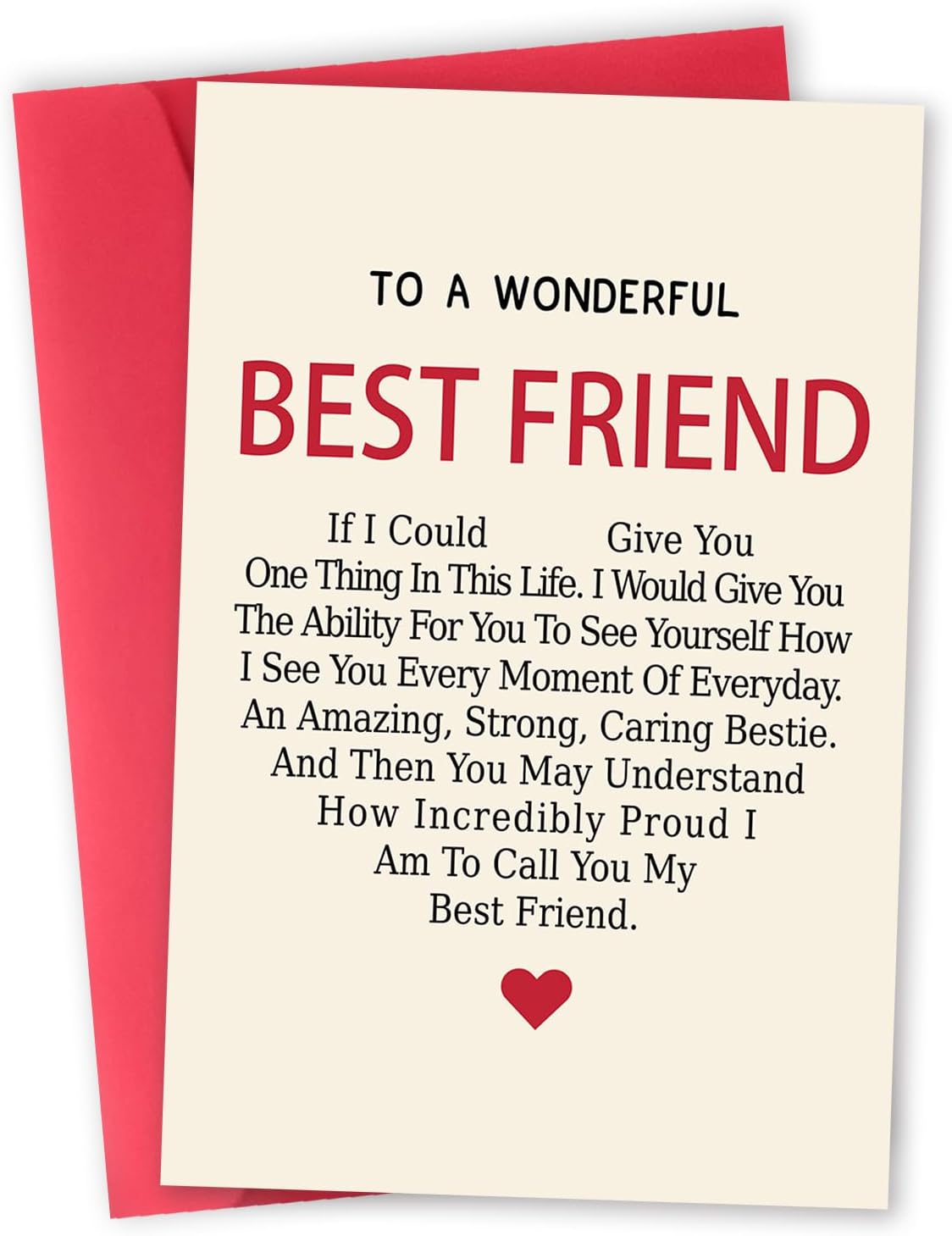 Amazon.com : mmuue Lovely Bestie Birthday Card, Heartfelt Birthday Card ...