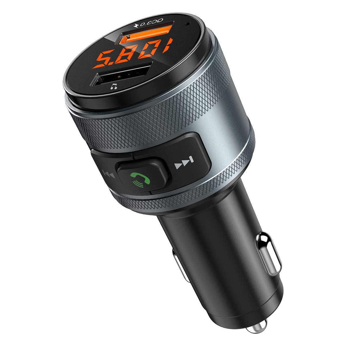 [New Version] Bluetooth FM Transmitter for Car, QC3.0 Wireles FM Radio ...