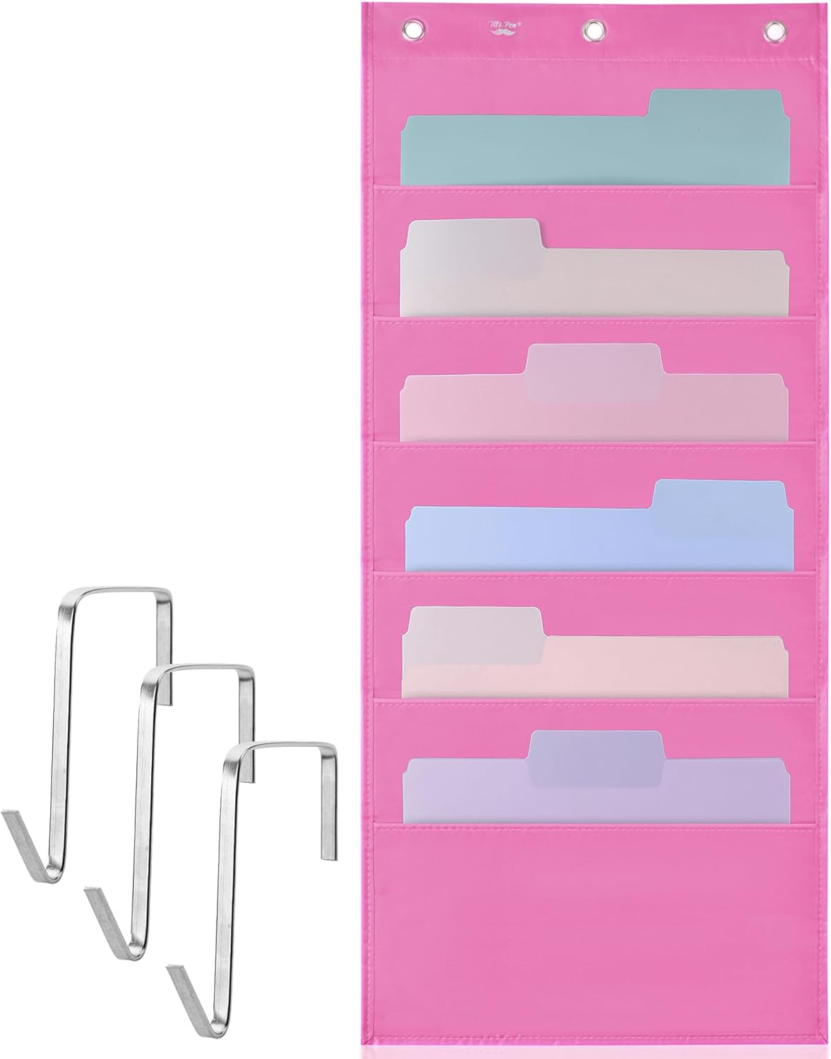 Amazon.com : Mr. Pen- Hanging Wall File Organizer, 6 Pocket, Pink, 3 ...