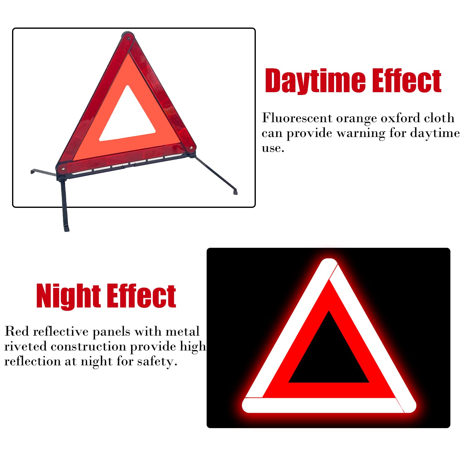 Snapklik.com : Sutekus Foldable Warning Triangle 3 Pack Emergency ...