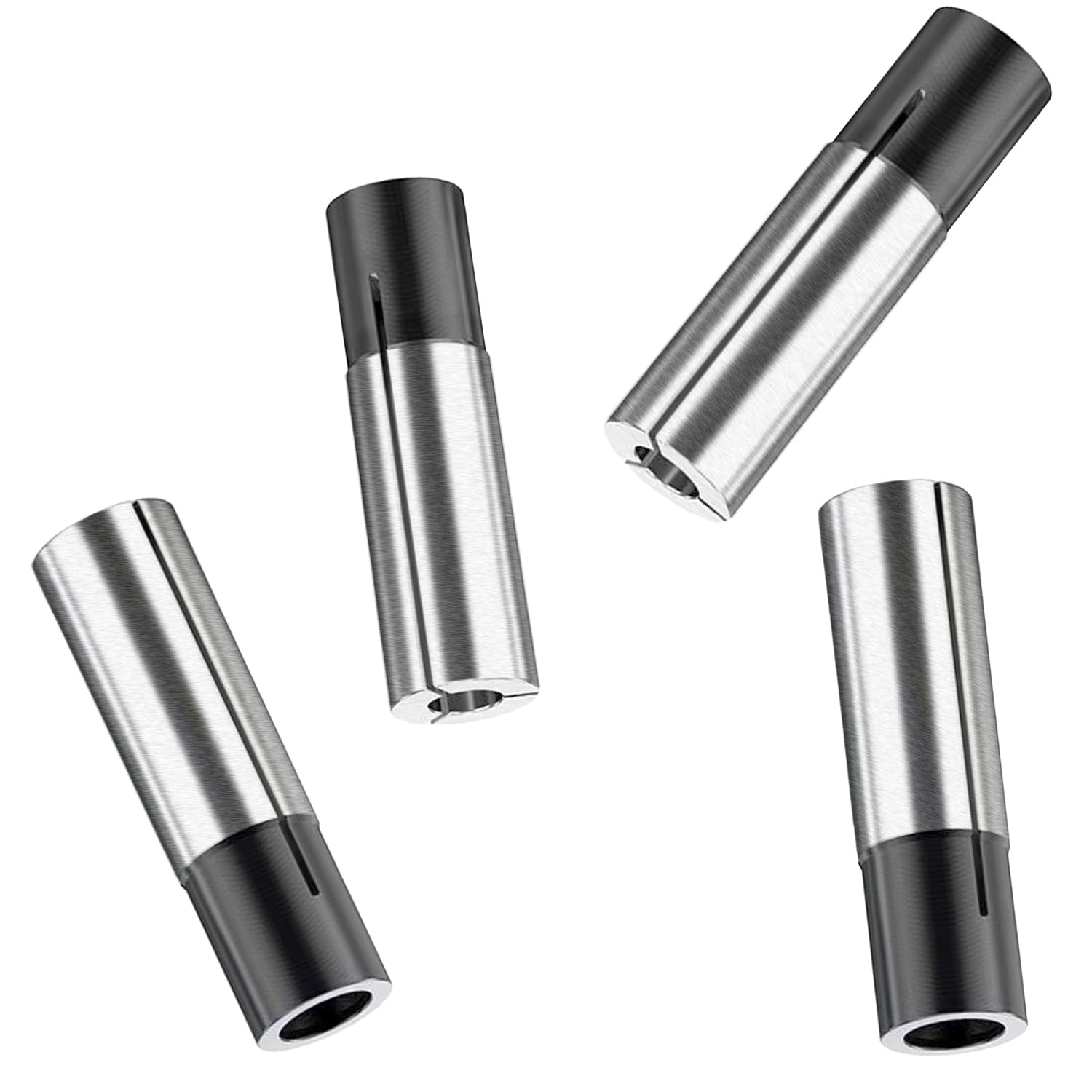 4 Pack 1/4" to 1/8" Collet Adapter CNC Collet Adapter Sets High-Carbon ...