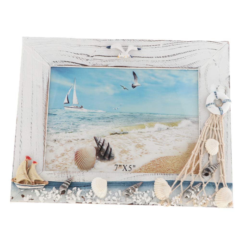 Amazon.com - Nautical Theme Wooden Photo Frames Picture Holder Home ...