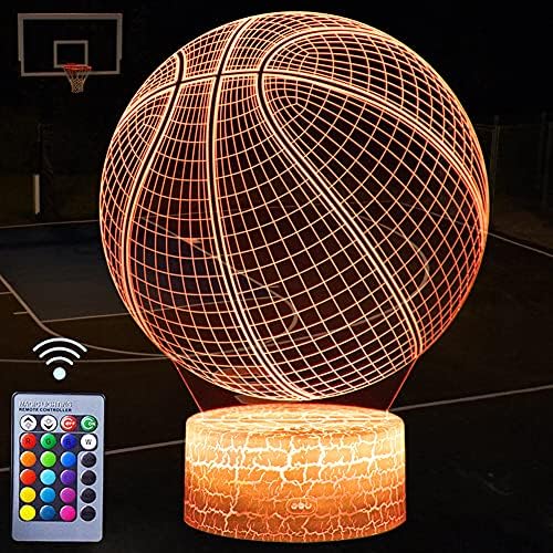 ZoyinGifts Basketball Night Light,3D Illusion Effect Lamp Light Remote ...