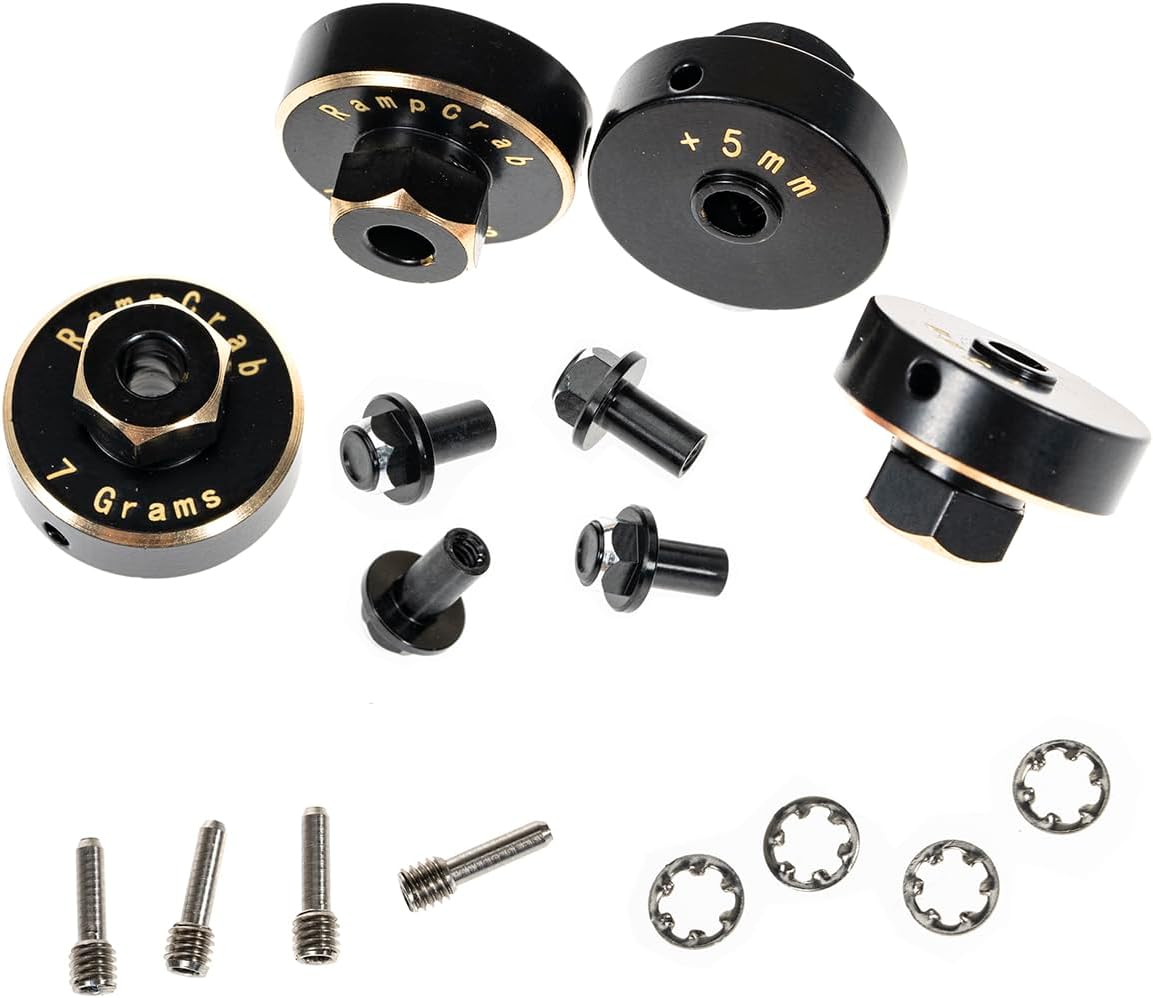 Amazon.com: RampCrab Hex Wheel hubs Extension kit +5mm for SCX24 AX24 ...