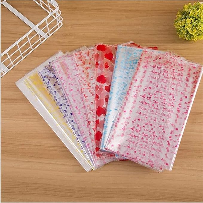 Printed Transparent Cellophane Sheets Pack of 10 Large 20X30 Inch For ...