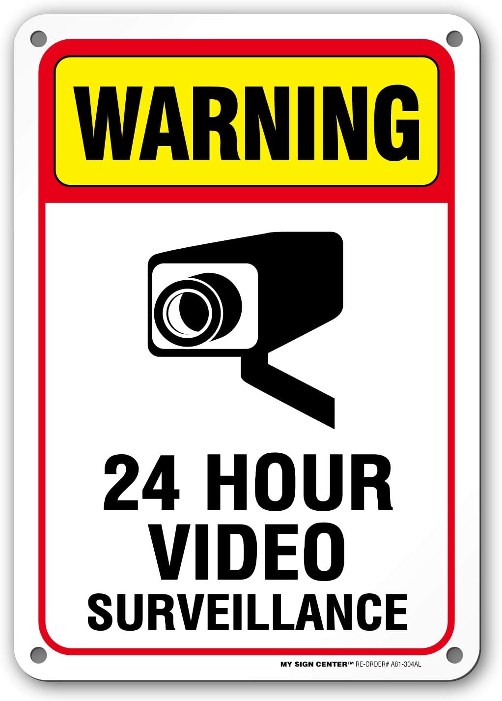 Amazon.com: SmartSign Designer "Security Notice - Area Under 24 Hours ...