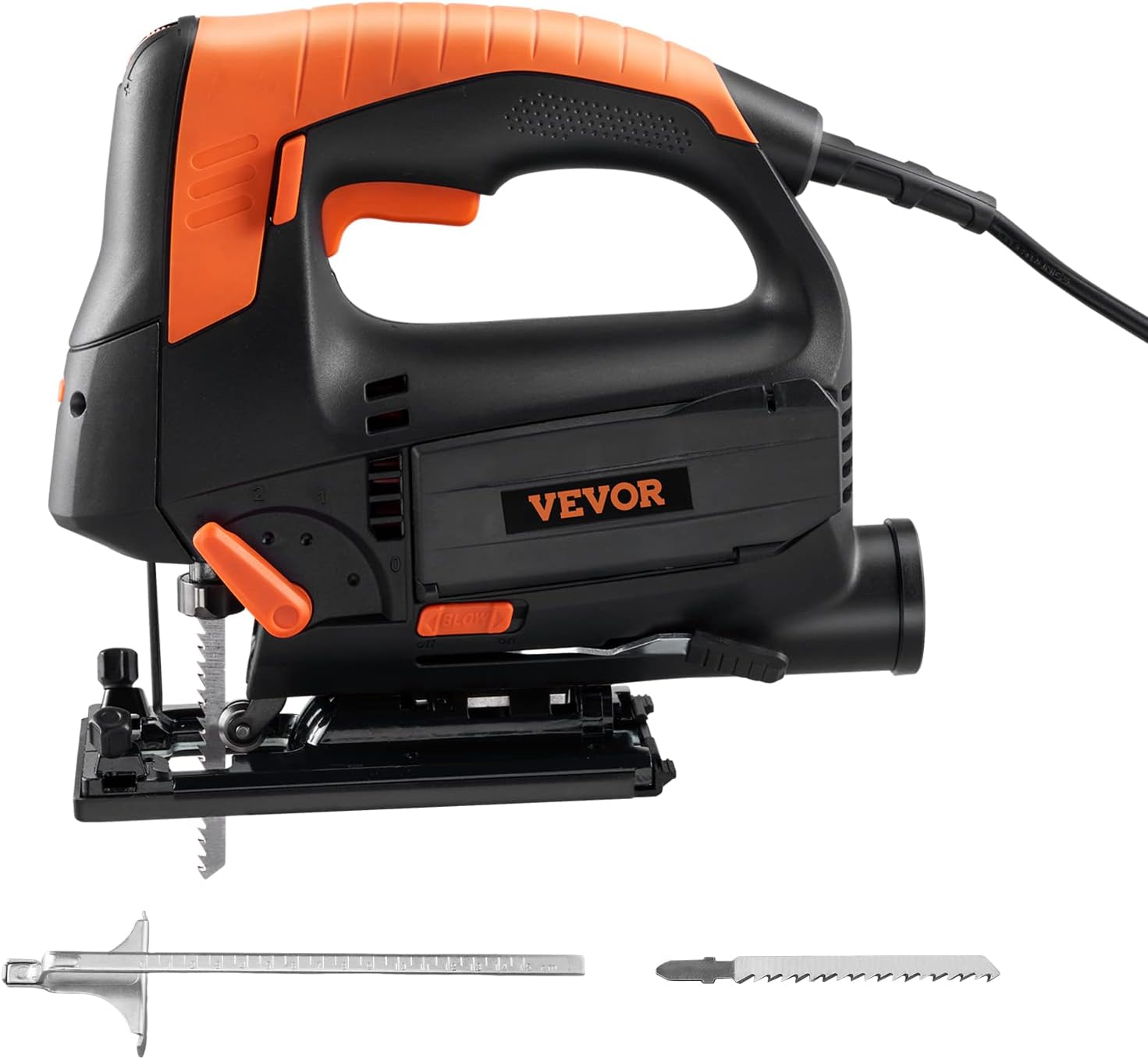 VEVOR 7.2amp Jig Saw 800w, 4-Stage Orbital 0-45° Bevel Curved Cutting ...