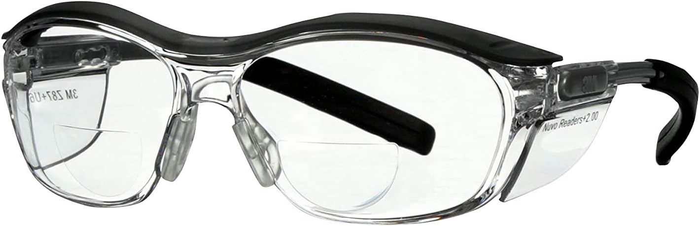 Gafas de seguridad 3M Reader dioptría 20 marco negro lente transparente ...