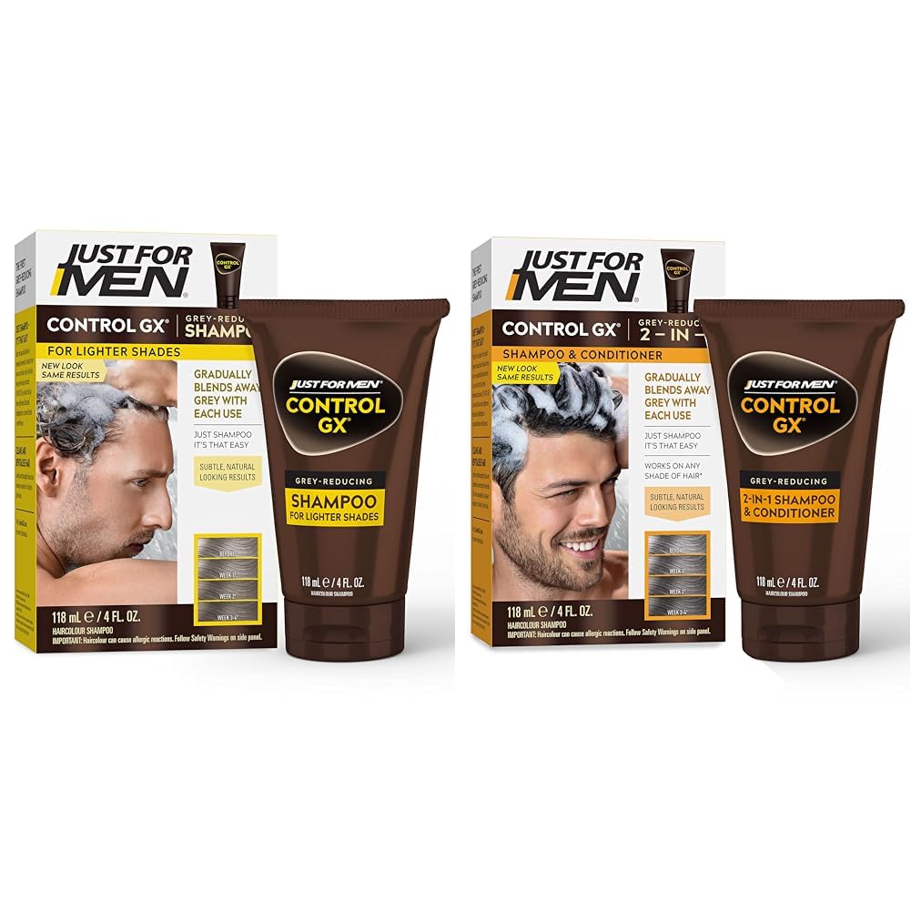 Just for Men Control GX Grey Reducing Shampoo for Lighter Shades of ...