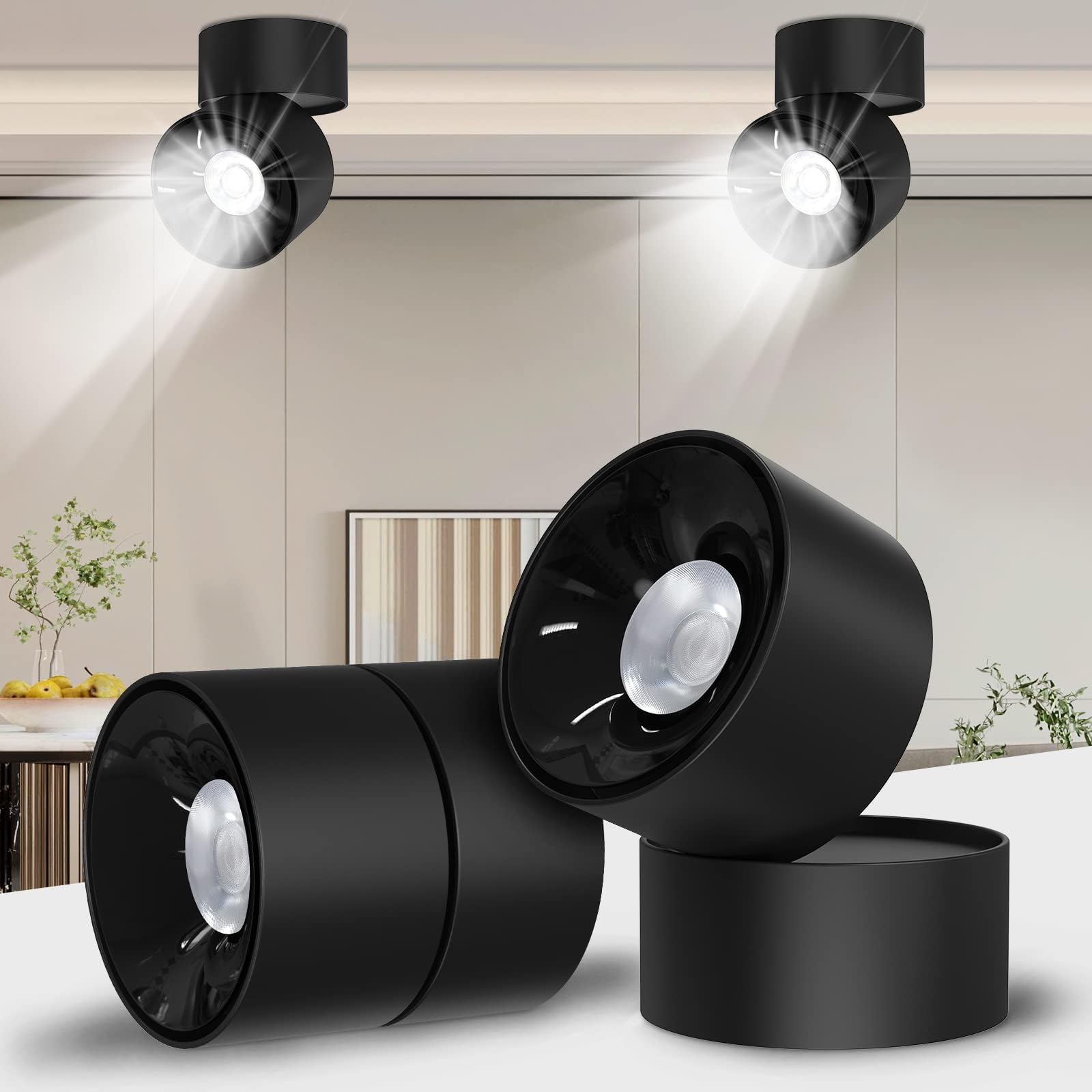 Focos de techo LED 360 ° iluminación cob ajustable - Lámpara de pared ...