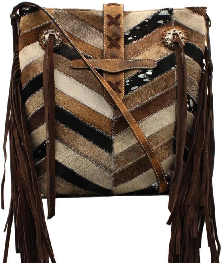 Angel Ranch Chevron Large Crossbody Bag, Brown: Handbags: Amazon.com