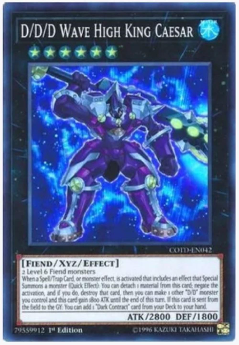 Amazon.com: yugioh - D/D/D Wave High King Caesar COTD-EN042 1st Edition ...