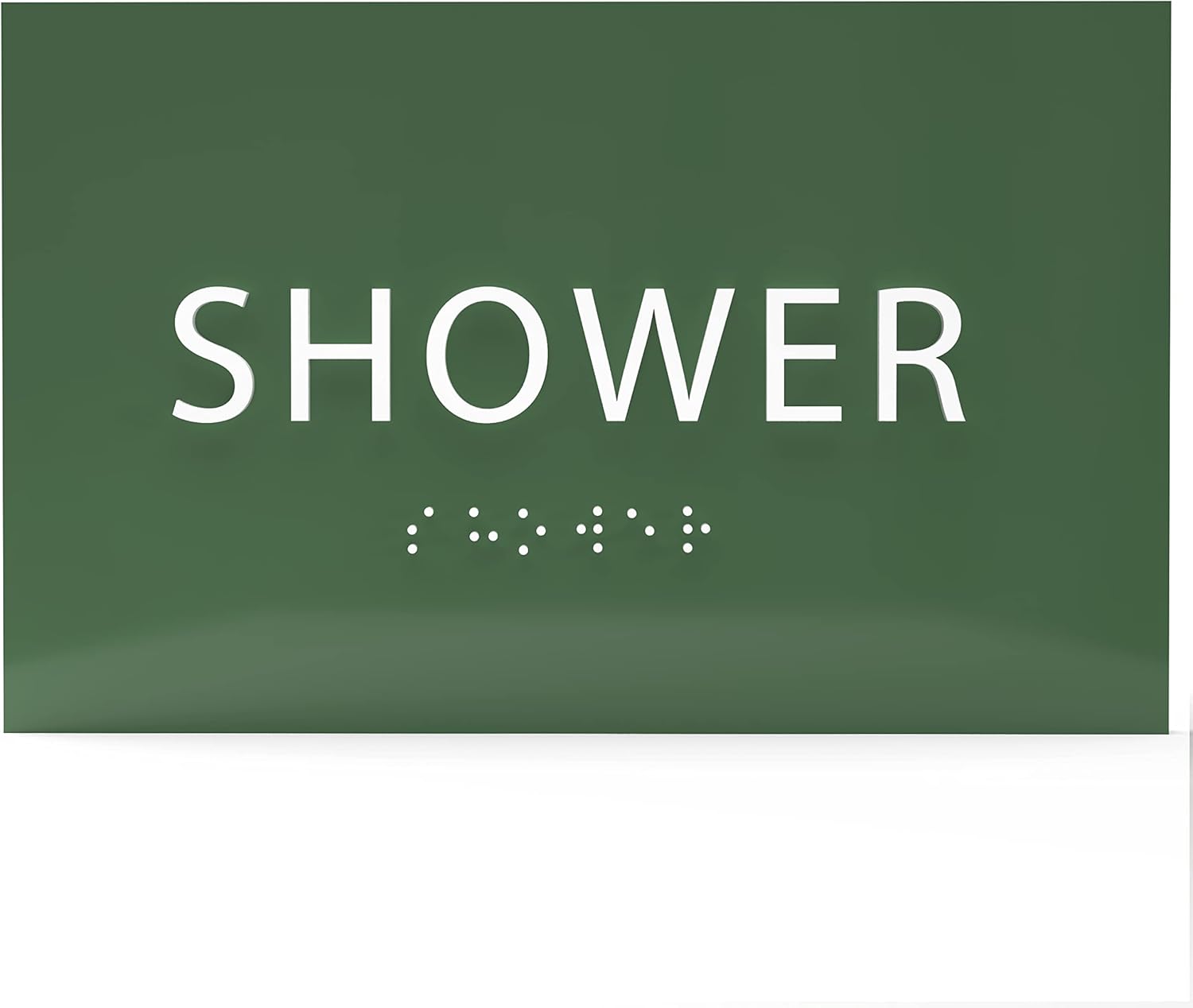 Shower Sign - ADA compliant sign. 6"x4" sign made from durable plastic ...