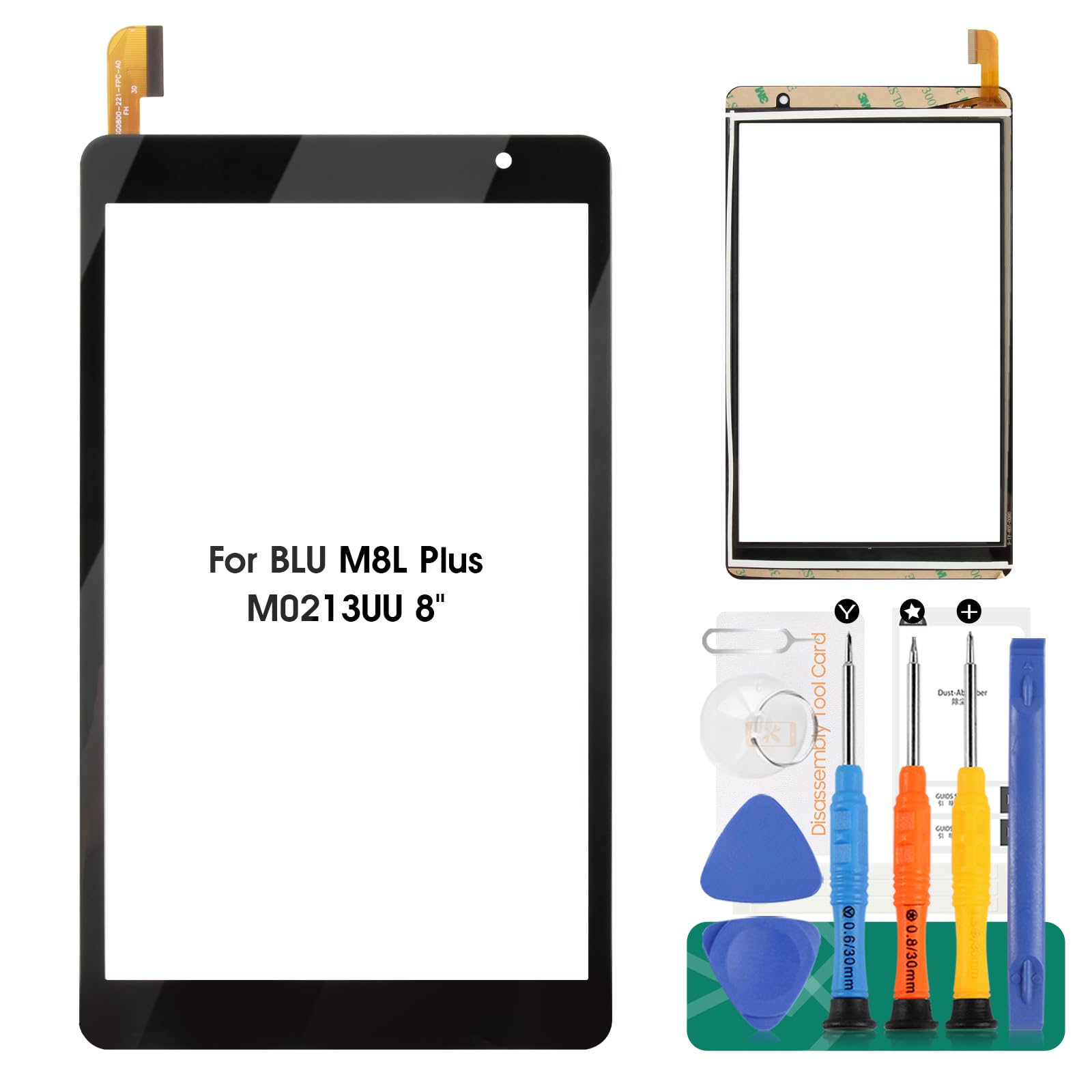 Amazon.com: for BLU M8L Plus Screen Replacement M0213UU 8" for BLU M8L ...