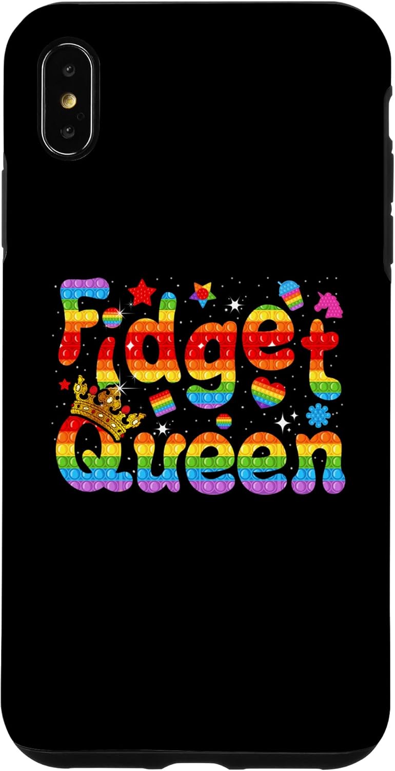 Amazon.com: iPhone XS Max Fidget Queen Pop It for Girls Push Bubble ...